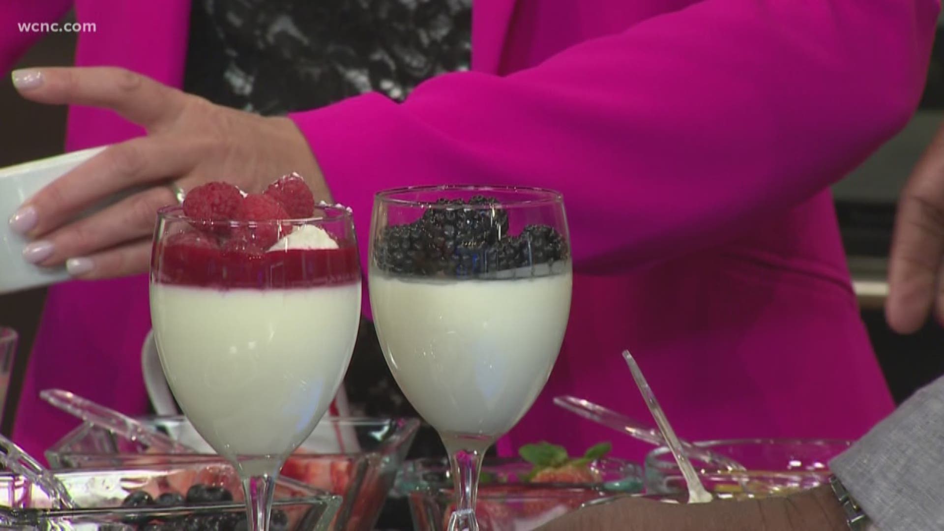 Vanilla custard with raspberry sauce | wcnc.com