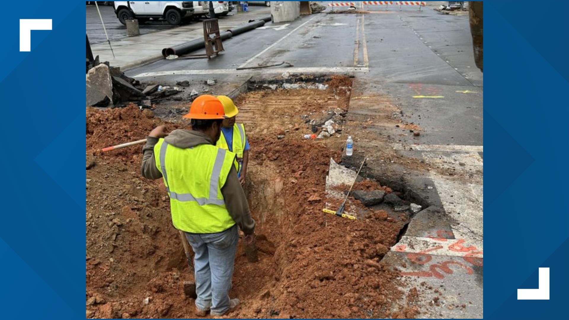 Crews begin sinkhole repair near Tradd Street intersection in ...