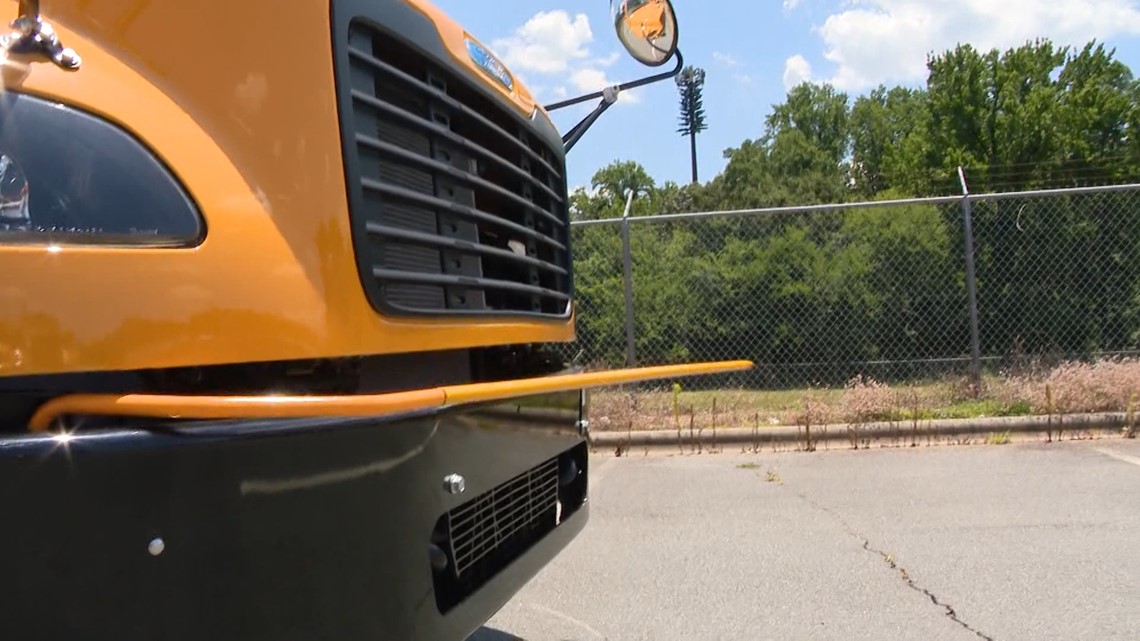 Charlotte school bus hit by car ran red light | wcnc.com