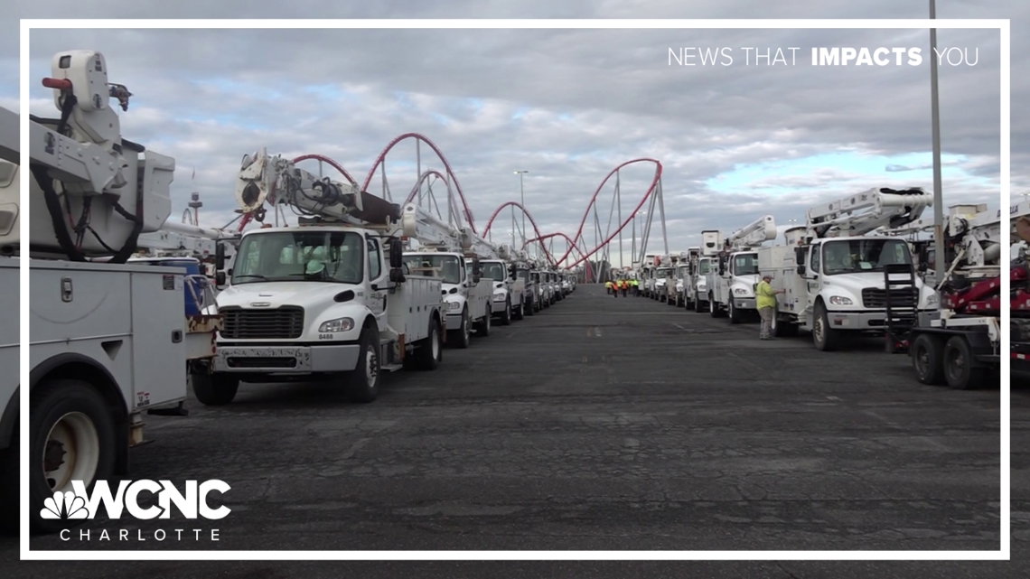 Duke Energy stages at Carowinds ahead of major ice storm | wcnc.com