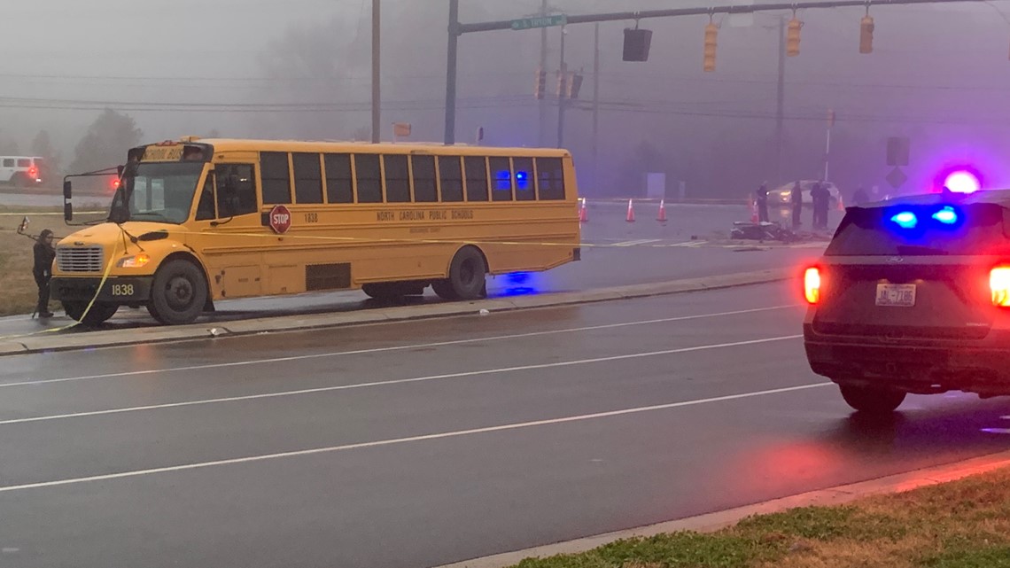 Fatal crash involving school bus kills motorcyclist in Charlotte | wcnc.com
