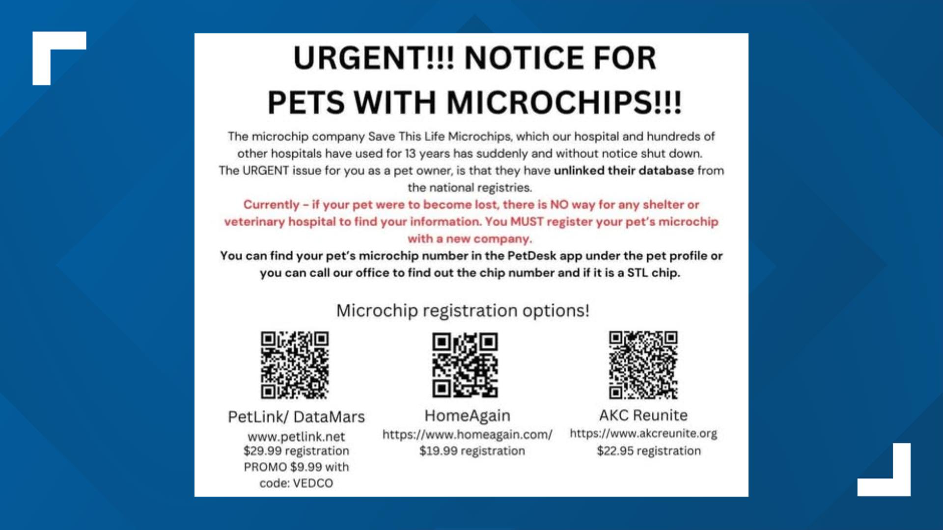 VERIFY | Save This Life pet microchip shutdown details | wcnc.com