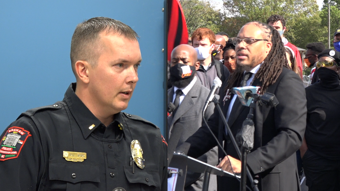 Graham police, demonstrators hold clashing press conferences | wcnc.com