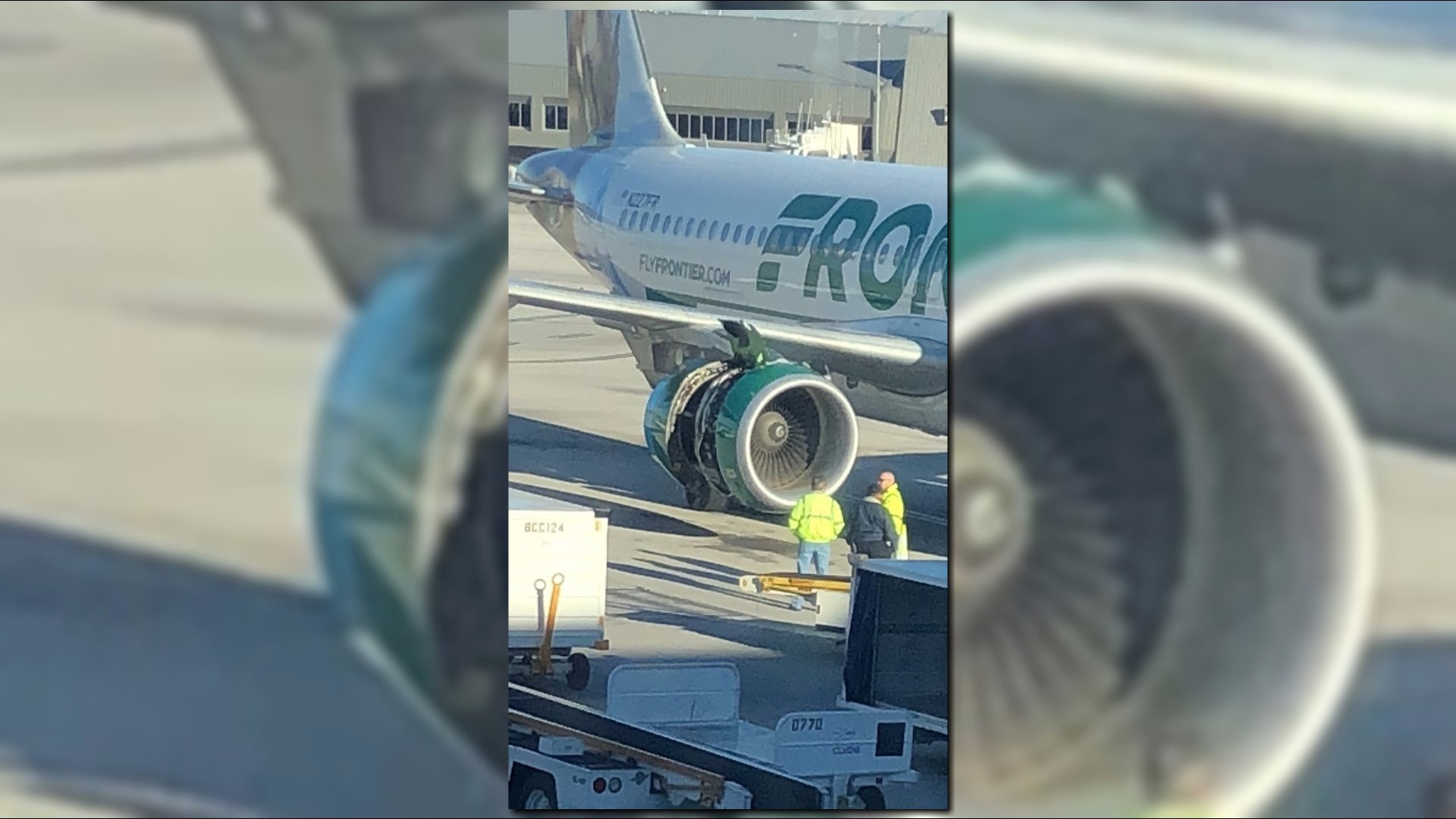Engine cover rips off Frontier Airlines flight from Las Vegas to Tampa ...
