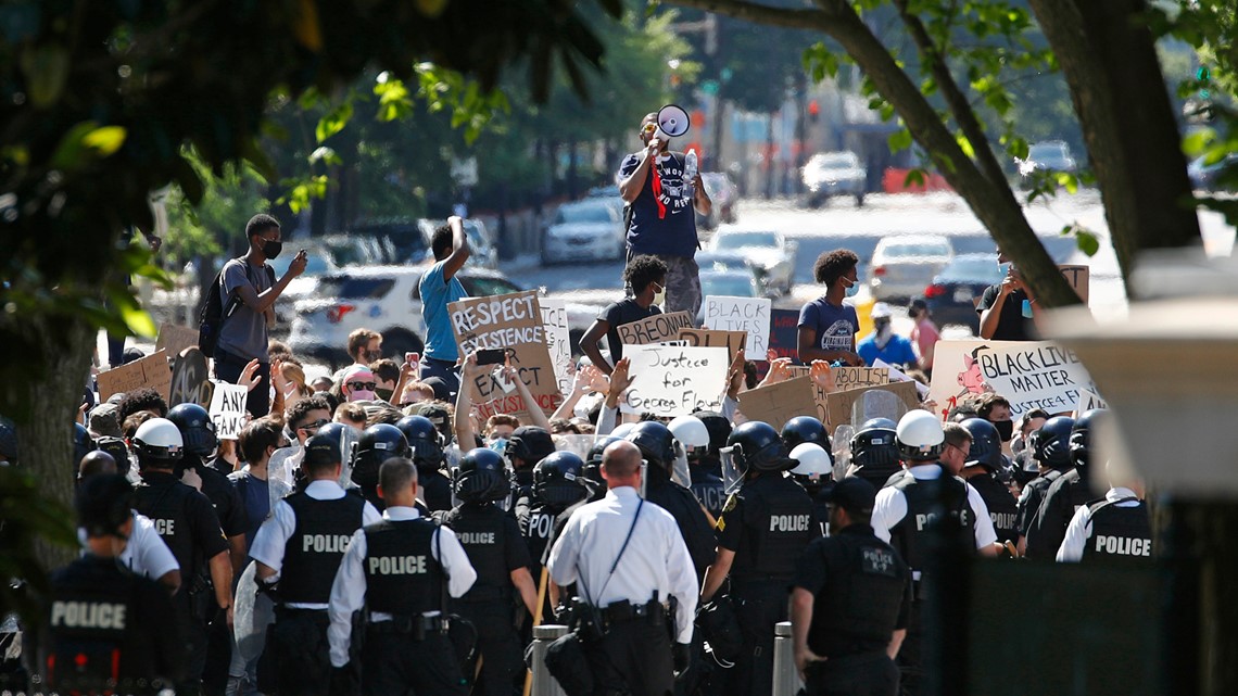 Secret Service makes arrests Justice for George Floyd DC protest | wcnc.com