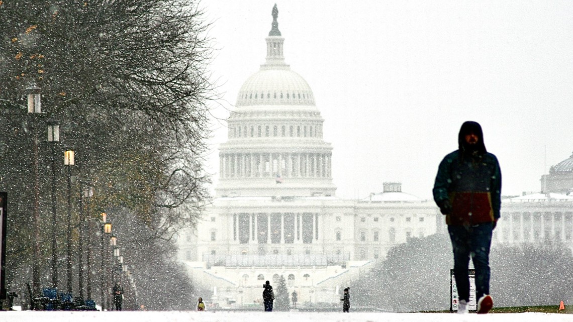 US Capitol riot sledding Washington DC snow storm Sunday, Monday | wcnc.com
