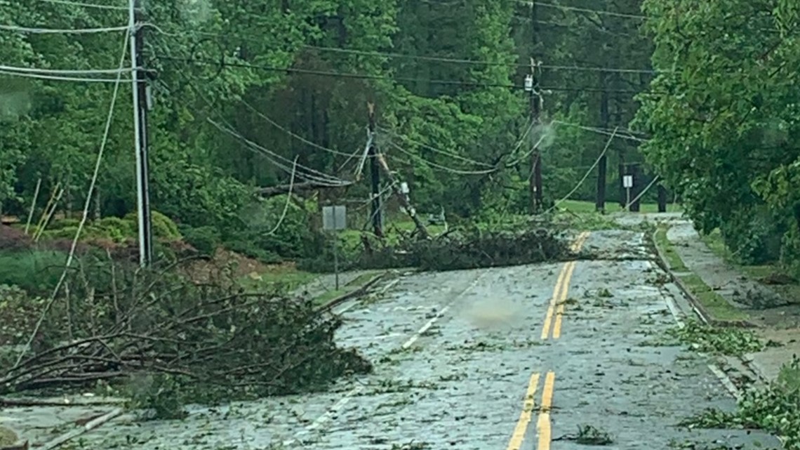 Tornado warnings and storm damage across Atlanta Monday | wcnc.com